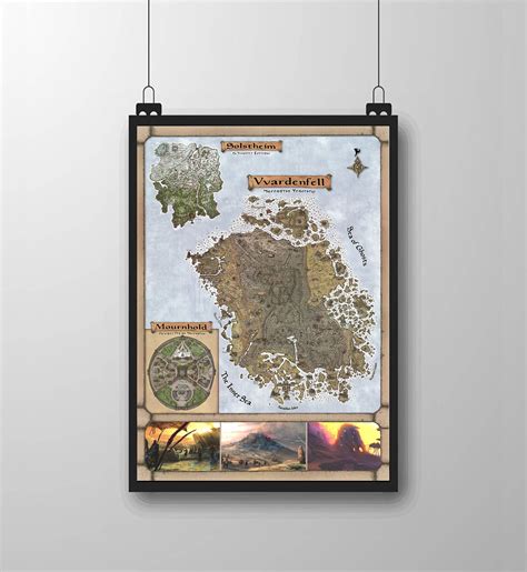 Morrowind Vvardenfell Map The Elder Scrolls 3 High Etsy Australia