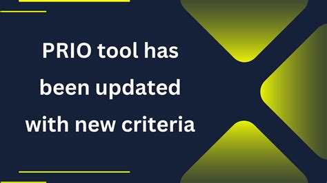 PRIO Tool: Updated Criteria for Safer Chemical Handling