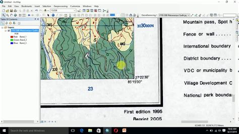 How To Geo Reference The Topo Sheettopography Map By Using Arc Map