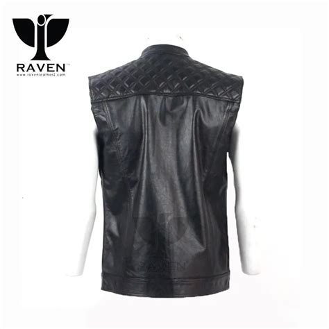 Rsl 08 Sleeveless Biker Jacket Raven