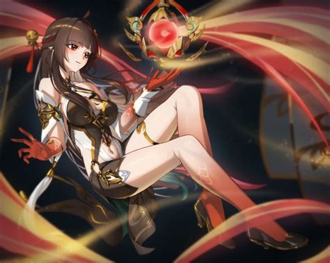 Lingsha Honkai And More Drawn By Bowlp Danbooru