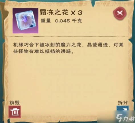 创造与魔法霜冻之花有什么用 霜冻之花作用介绍创造与魔法九游手机游戏