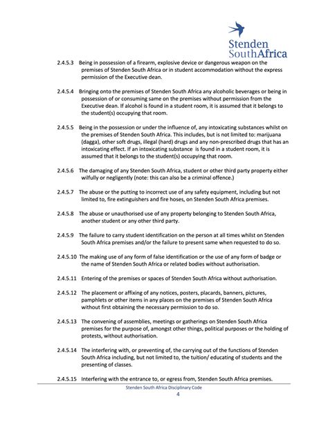 Disciplinary Code And Procedure Stenden