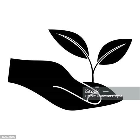 손에 잎을 성장 토양에 젊은 식물과 손을 주고 천연 농산물 유기농 식품 비건 제품에 사용할 수 있습니다 지구의 날 개념 환경 보호 개념 개념에 대한 스톡 벡터 아트 및 기타