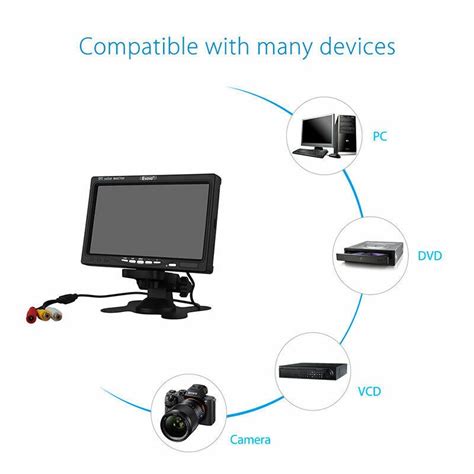 12v 24v 7 Inch Tft Lcd Color Hd Monitor For Car Cc Grandado