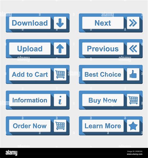 Buttons Set Flat Design Vector Eps10 Illustration Stock Vector Image And Art Alamy