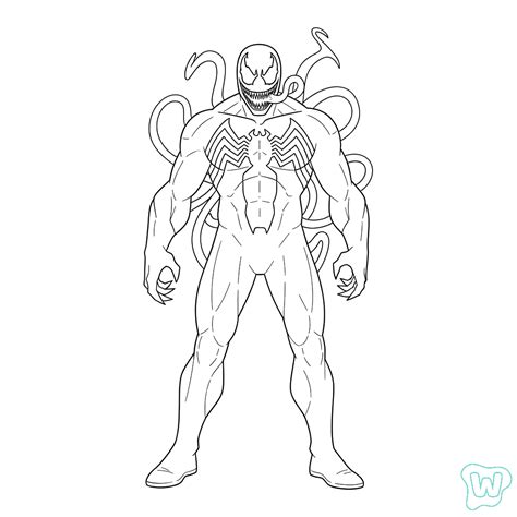 10 Venom Para Colorear Dibujos Gratis Para Imprimir