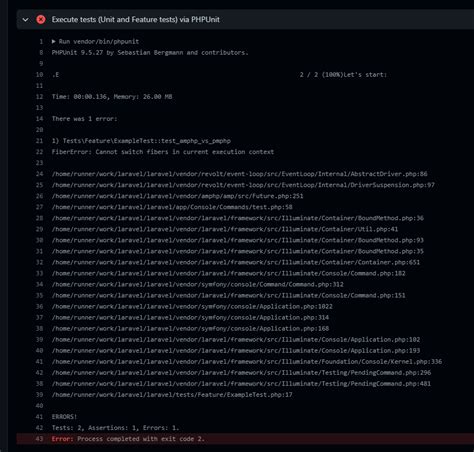 Fibererror Cannot Switch Fibers In Current Execution Context On Laravel · Issue 412 · Amphp
