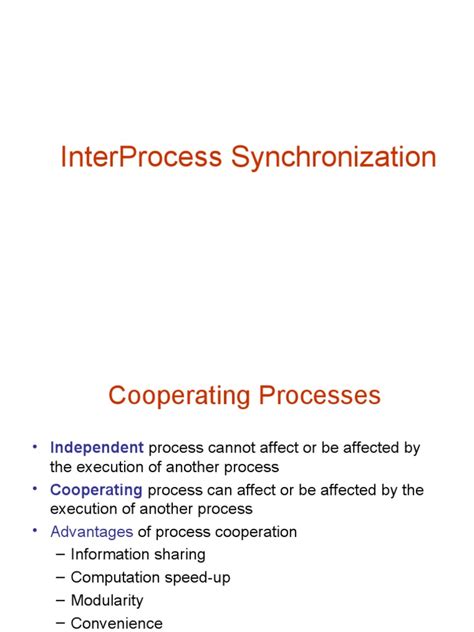process synchronization pdf process computing concurrent computing