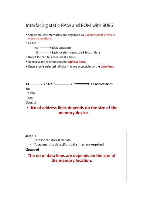 INTERFACING MEMORY WITH Btech Studocu