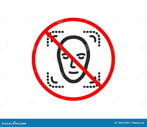 Face Detection Icon Head Recognition Sign Vector Stock Vector Illustration Of Simple Phone