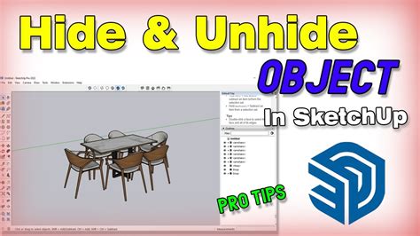 how to hide and unhide in sketchup hide and unhide object in sketchup