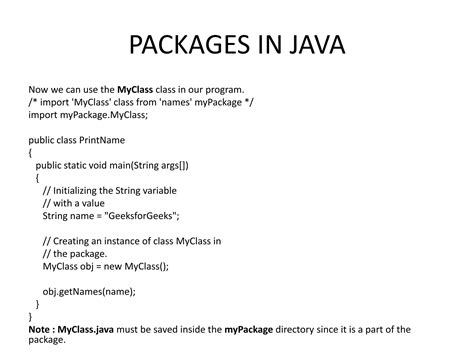 Packages In Java Ppt