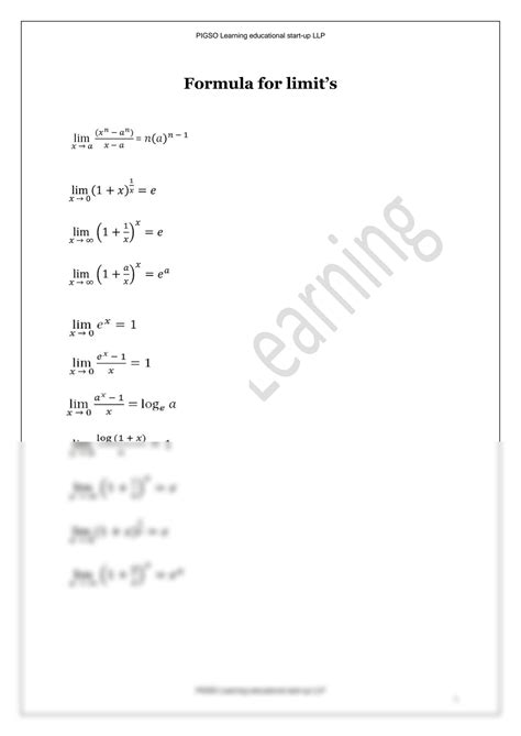 Solution Formulas Limit Converted Studypool