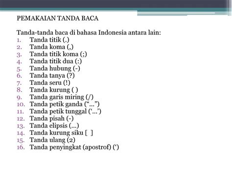 Belajar Tanda Baca Bahasa Indonesia – Ilmu