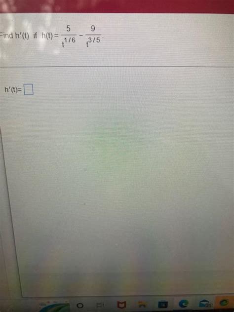 Solved Find H T If H T H T 5 9 1 6 3 5 O 25 Chegg Com