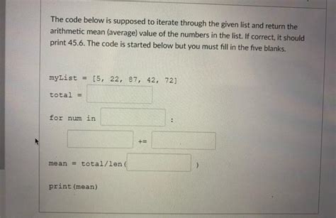 solved the code below is supposed to iterate through the