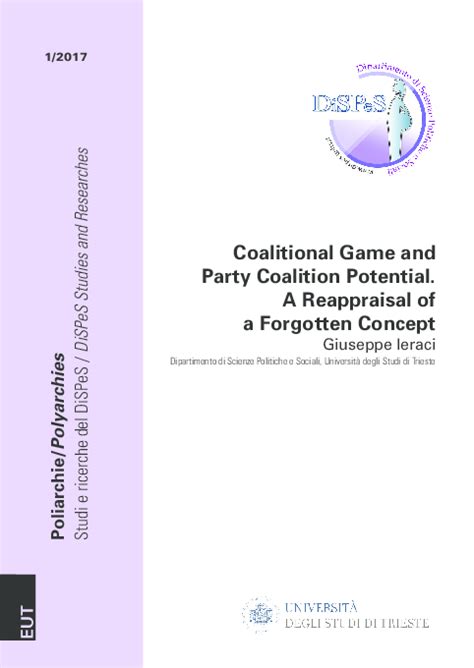 pdf coalitional game and party coalition potential a reappraisal of a forgotten concept