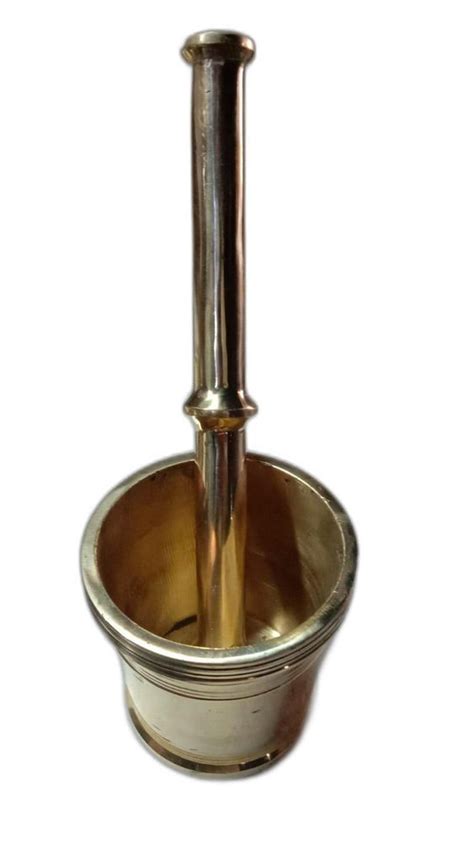 Rectangular Golden Kitchen Brass Khalbatta Set At Rs 750set In Rajkot