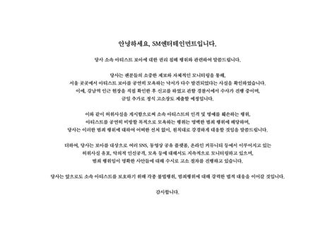 보아 허위사실 악성루머 고소 및 고발 공지 팬플러스 커뮤니티