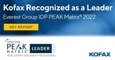 Mark Hodder On Linkedin Everest Names Kofax A Leader In Intelligent Document Processing Kofax