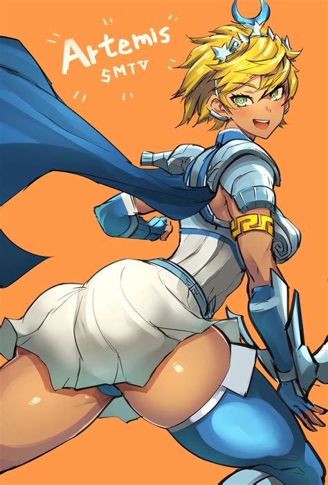 Rule 34 1girls Artemis Megami Tensei Ass Atlus Blonde Hair Deity