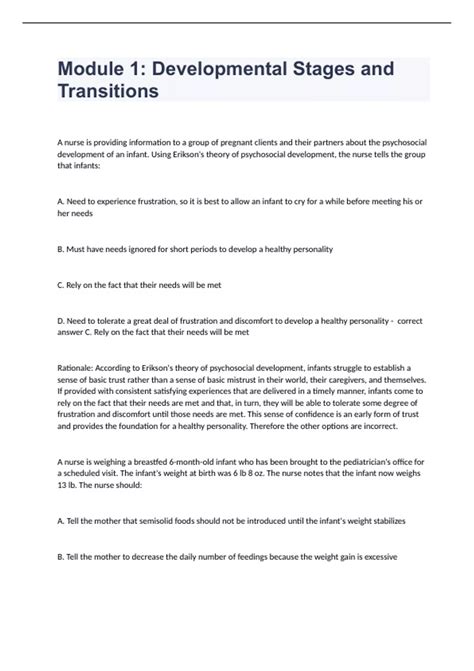 Module 1 Developmental Stages And Transitions Pellet B Stuvia Us