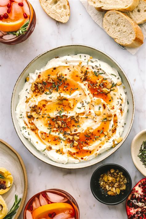 Quick Whipped Ricotta Dip With Hot Honey Appetizer Cooking In My Genes