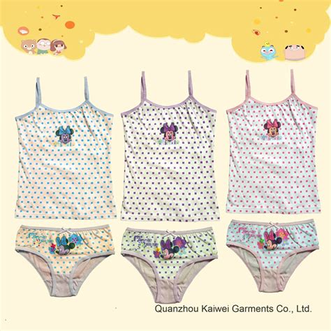 100 Cotton Girls Underwear Set Tank Top And Brief Top And Panty Price