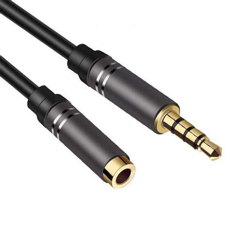 6Ft Male To Female Audio Cable Jeselry 4 Pole Hi Fi Extension Stereo Sound 3 5Mm Aux Cable