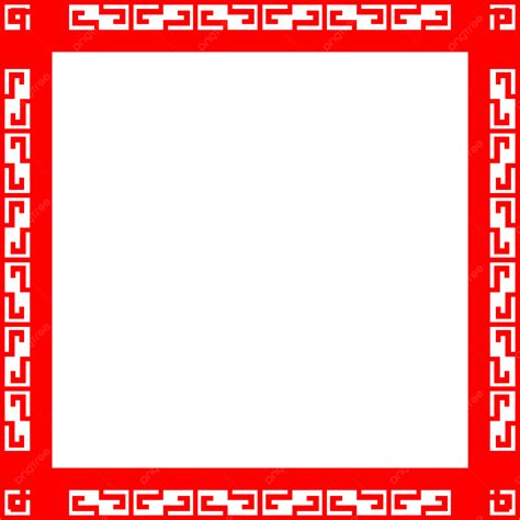 빨간색 테두리 사각형 중국 패턴 스타일 빨간색 국경 중국인 Png 일러스트 및 Psd 이미지 무료 다운로드 Pngtree
