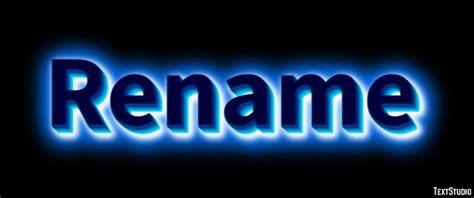 rename text effect and logo design word