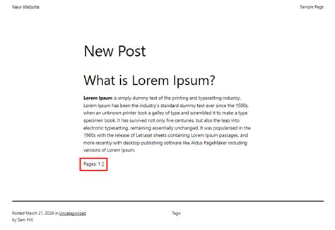 how to add page break wordpress and split long posts