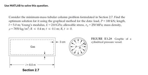Use MATLAB To Solve This Question Consider The Chegg