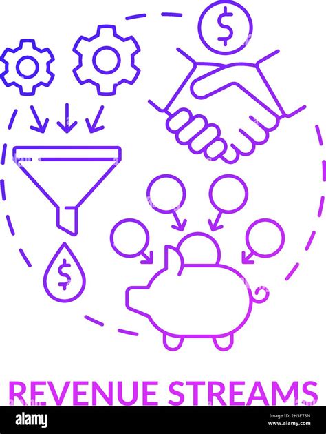 Revenue Streams Purple Gradient Concept Icon Stock Vector Image And Art Alamy