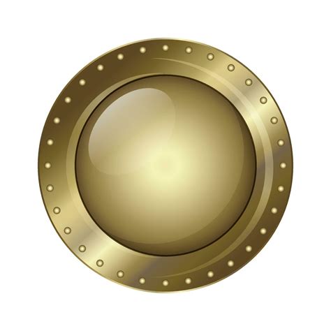Shiny Golden Circular Shield Or Award 24291915 Vector Art At Vecteezy