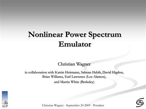 ppt nonlinear power spectrum emulator powerpoint presentation free