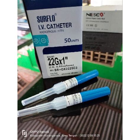 Jual Iv Chateter Surflo 22g Shopee Indonesia