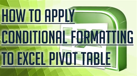 Free Excel Tutorial How To Apply Conditional Formatting To An Excel Pivot Table Full Hd