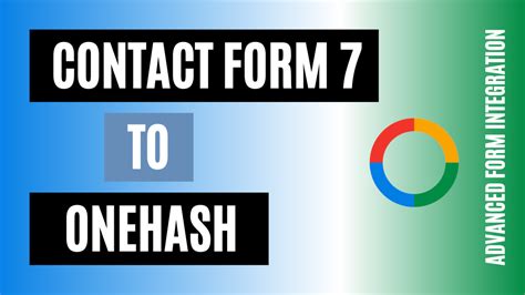 How To Integrate Contact Form 7 With Onehash Crm Easily Advanced Form