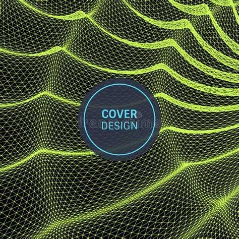 Wavy Grid Background D Abstract Vector Illustration Stock Vector Illustration Of Pattern