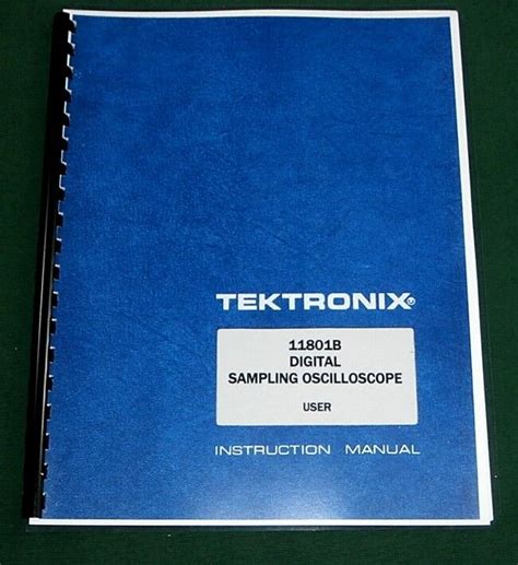 Tektronix 11801b User Manual Comb Bound And Plastic Protective Covers Ebay