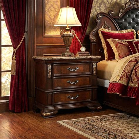 Furniture Of America Gurando Dark Cherry And Oak 2 Drawer 325 In W