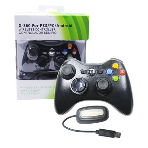 Gamepad Wireless Controller For Xbox 360 Pc Ps3 Android 2 4g Black Joystick Wireless 2 4ghz