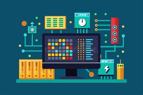 a semi flat illustration features binary code on a computer screen