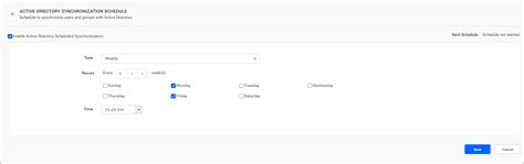 Ad Synchronization Schedule Report Server Syncfusion