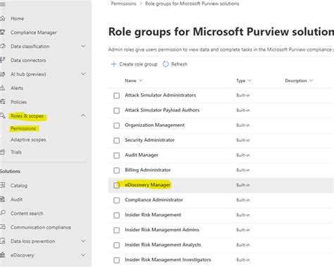 cannot add ediscovery manager using ps microsoft qanda