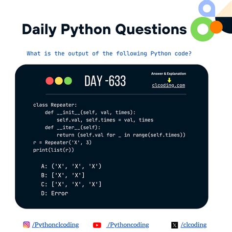 Python Coding Challenge Day 633 What Is The Output Of The Following