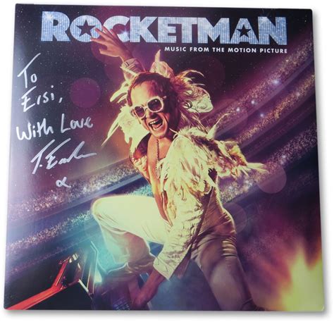 Taron Egerton Signed Autographed Record Album Cover Rocketman Jsa