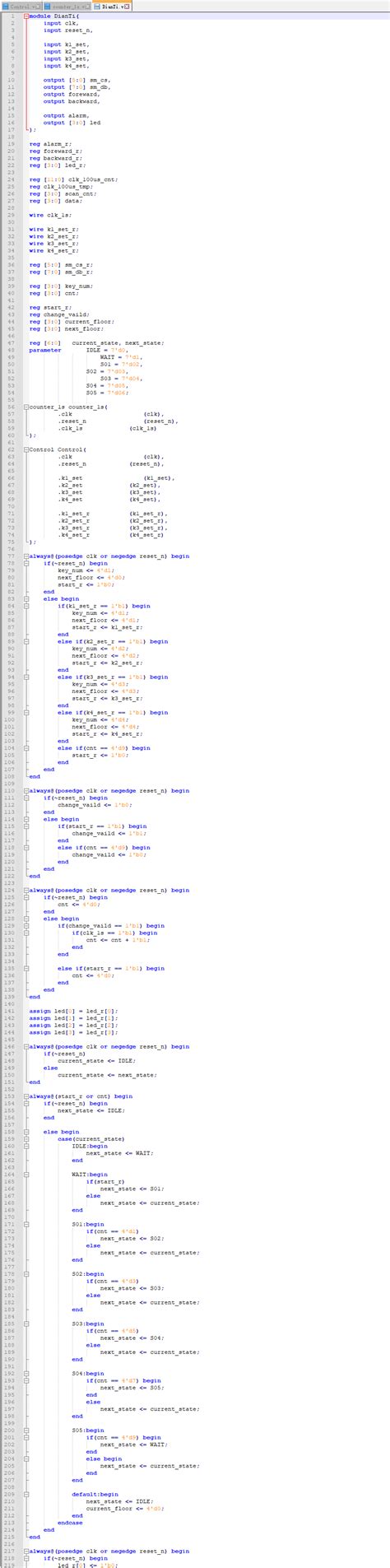 基于fpga的电梯控制程序设计verilog开发 极寒钛博客网